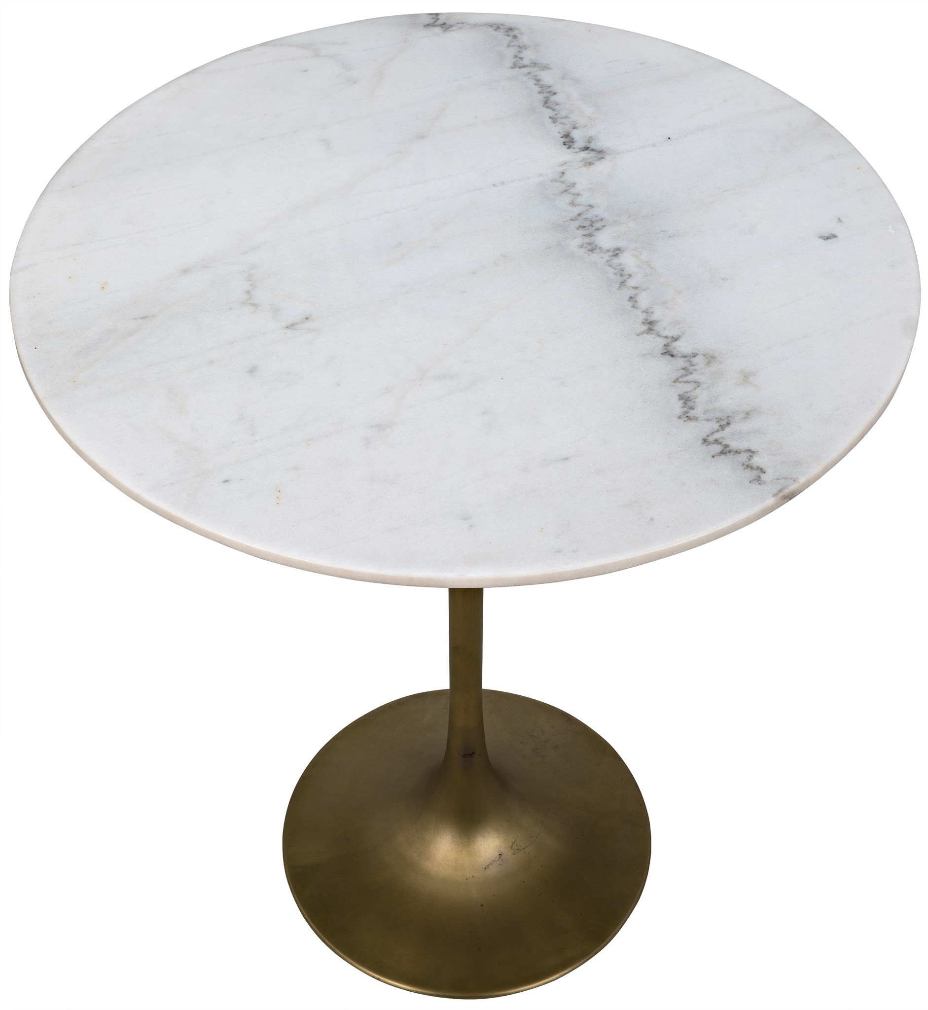 Noir Laredo Bar Table 36inch Antique Brass White Marble Top GBAR001MB 36 Portland OR Key Home